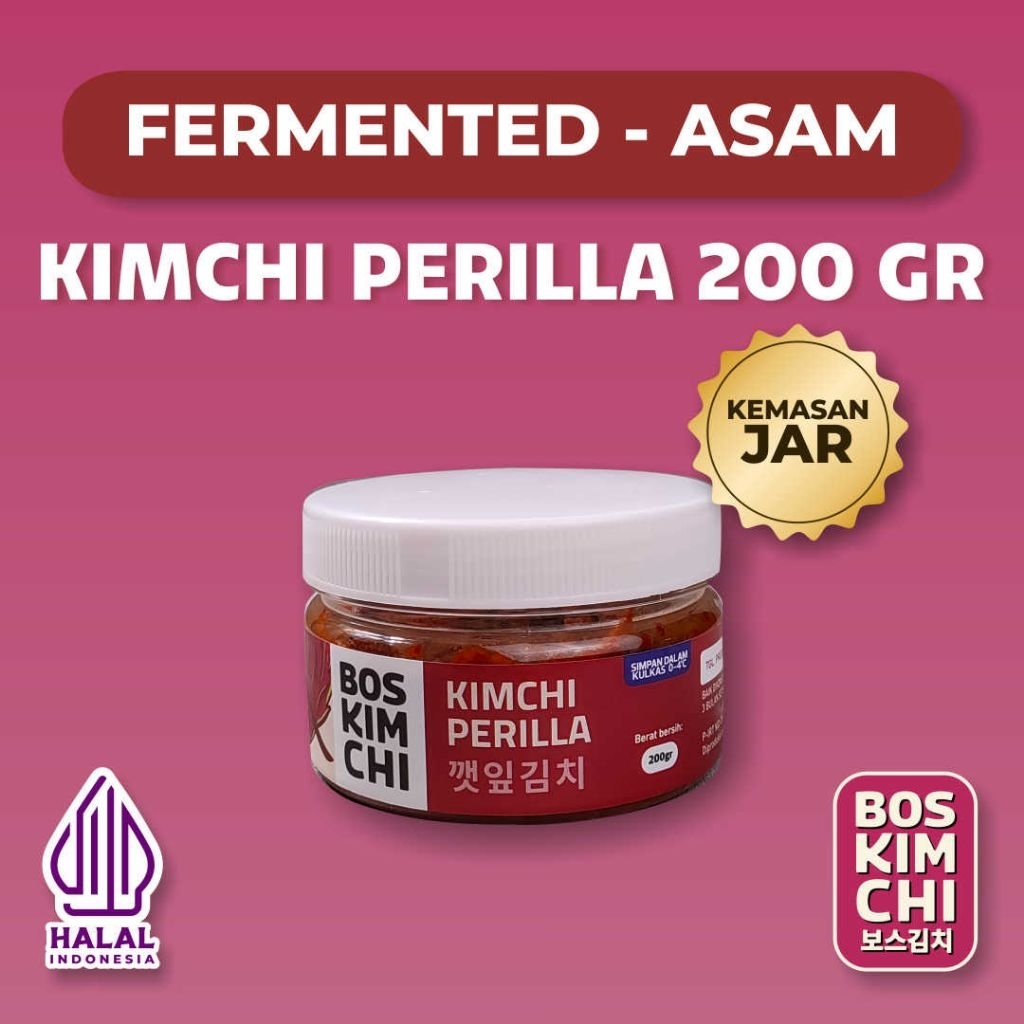 Jual Kimchi Perilla 200 gr Kemasan Toples Asam | Boskimchi | Kkaenip ...