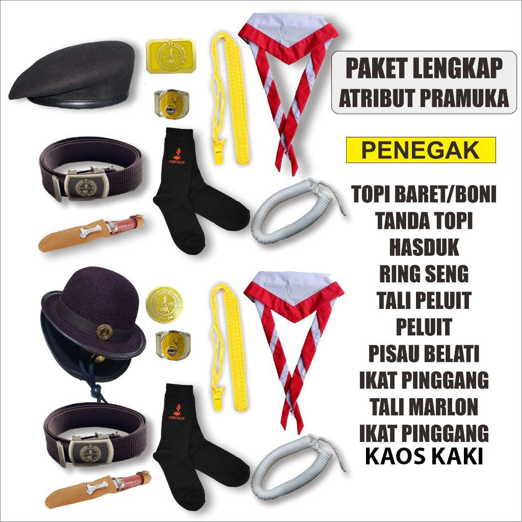 Jual Paket Perlengkapan Pramuka ATRIBUT PRAMUKA Lengkap SD SMP SMA ...