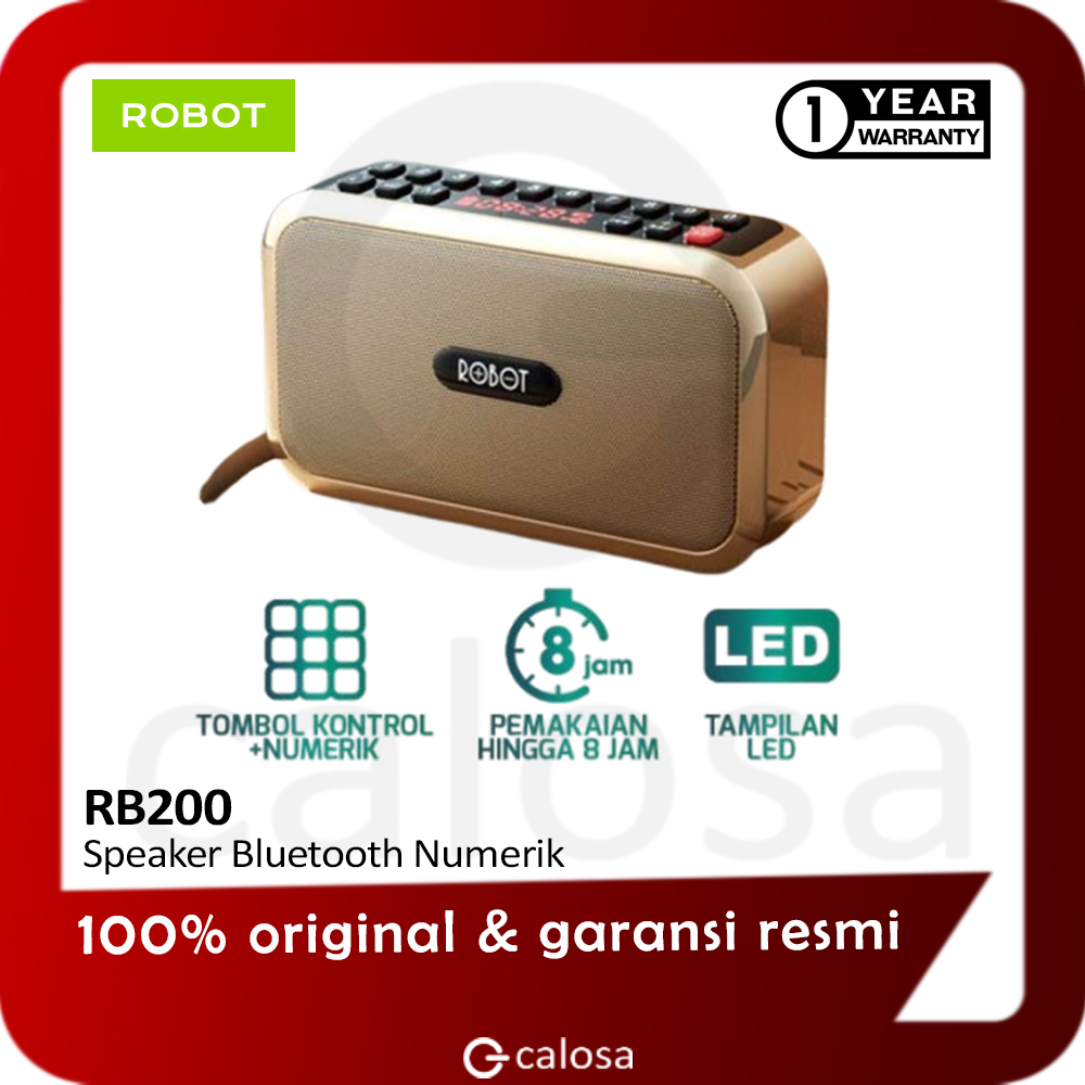 Jual Speaker Bluetooth Robot RB200 dengan Tombol Numerik & Layar LED ...