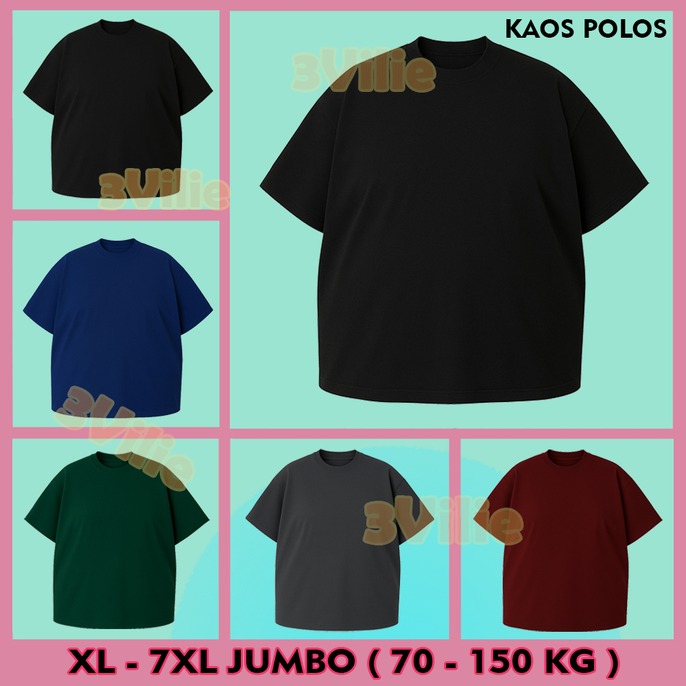 Jual KAOS POLOS PRIA JUMBO XL 2XL 3XL 4XL 5XL 6XL 7XL | Shopee Indonesia
