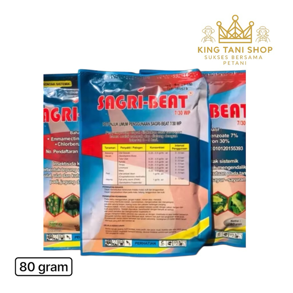 Jual Sagri beat sagribeat 7/30 WP 80 Gram Insektisida Kontak Sistemik ...
