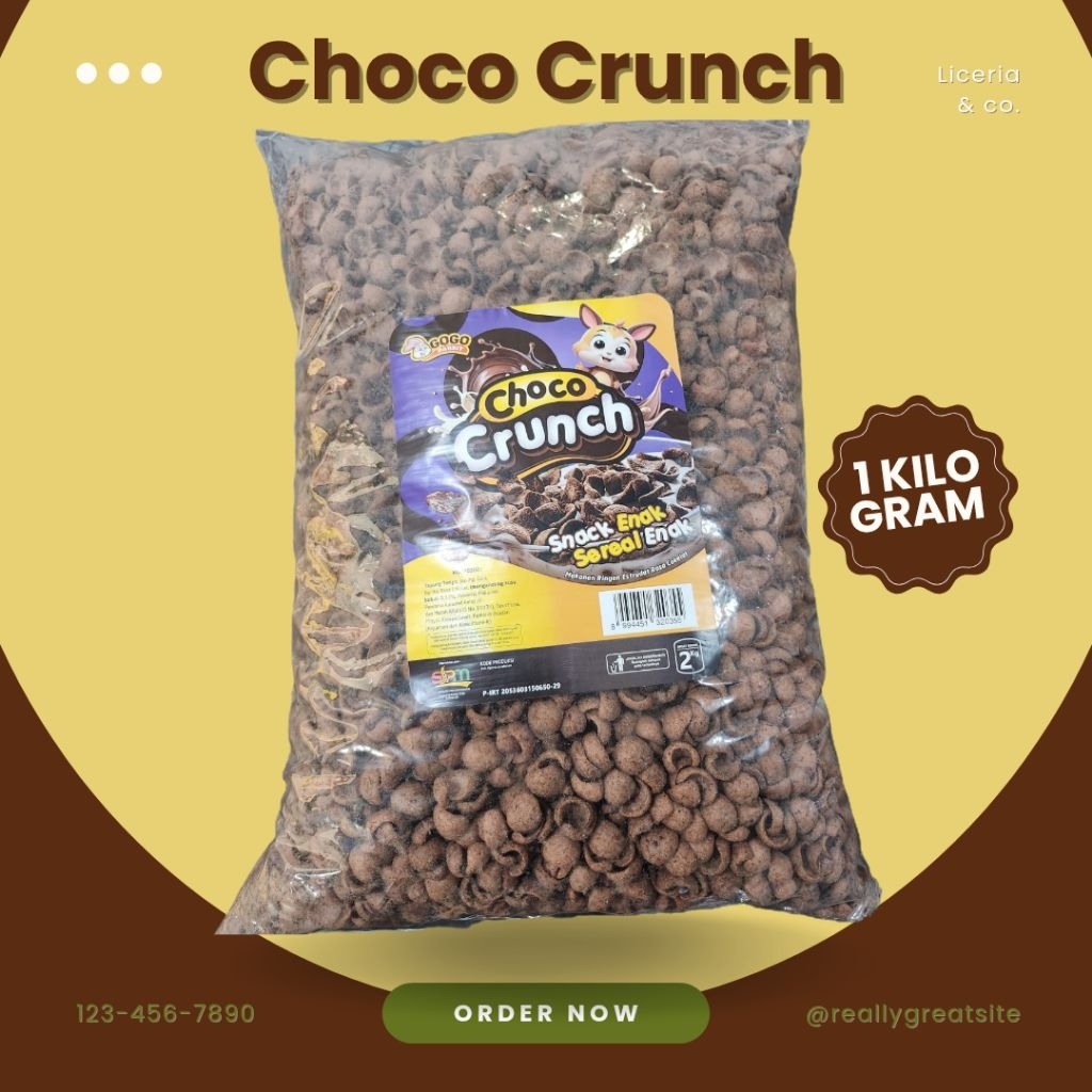 Jual Coco crunch 1kg/choco chips sereal manis 1kg /Choco crunch manis ...