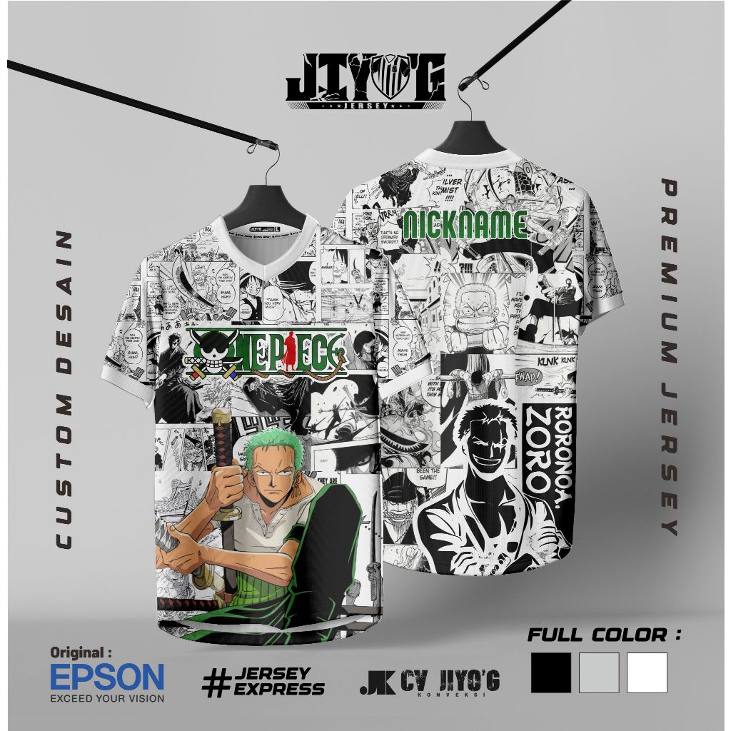 Jual JERSEY ONE PIECE "RORONOA ZORO" JERSEY – SAMURAI FOOTBALL - BISA ...