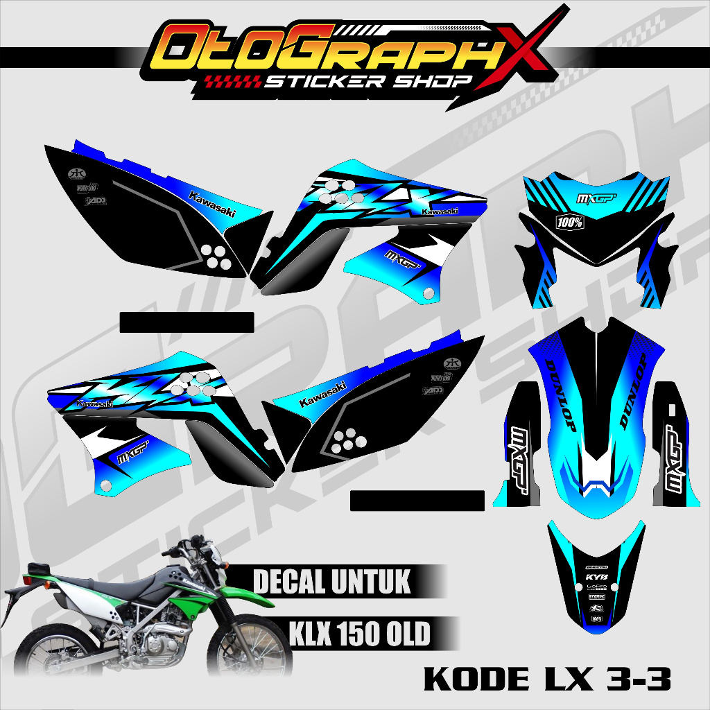 Jual [NEW DESIGN] Stiker Striping Motor Trail Kawasaki KLX 150 OLD ...