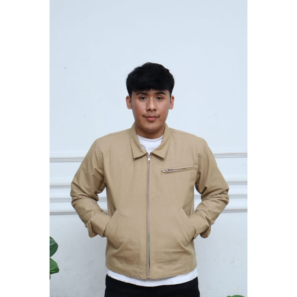 Jual WORK JAKET jaket boxy bahan kanvas sueding premium | Shopee Indonesia