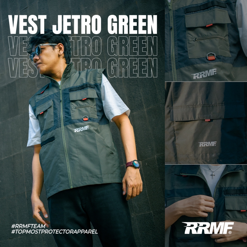 Jual RRMF Official Jentro Green Vest New Rompi Pria | Shopee Indonesia