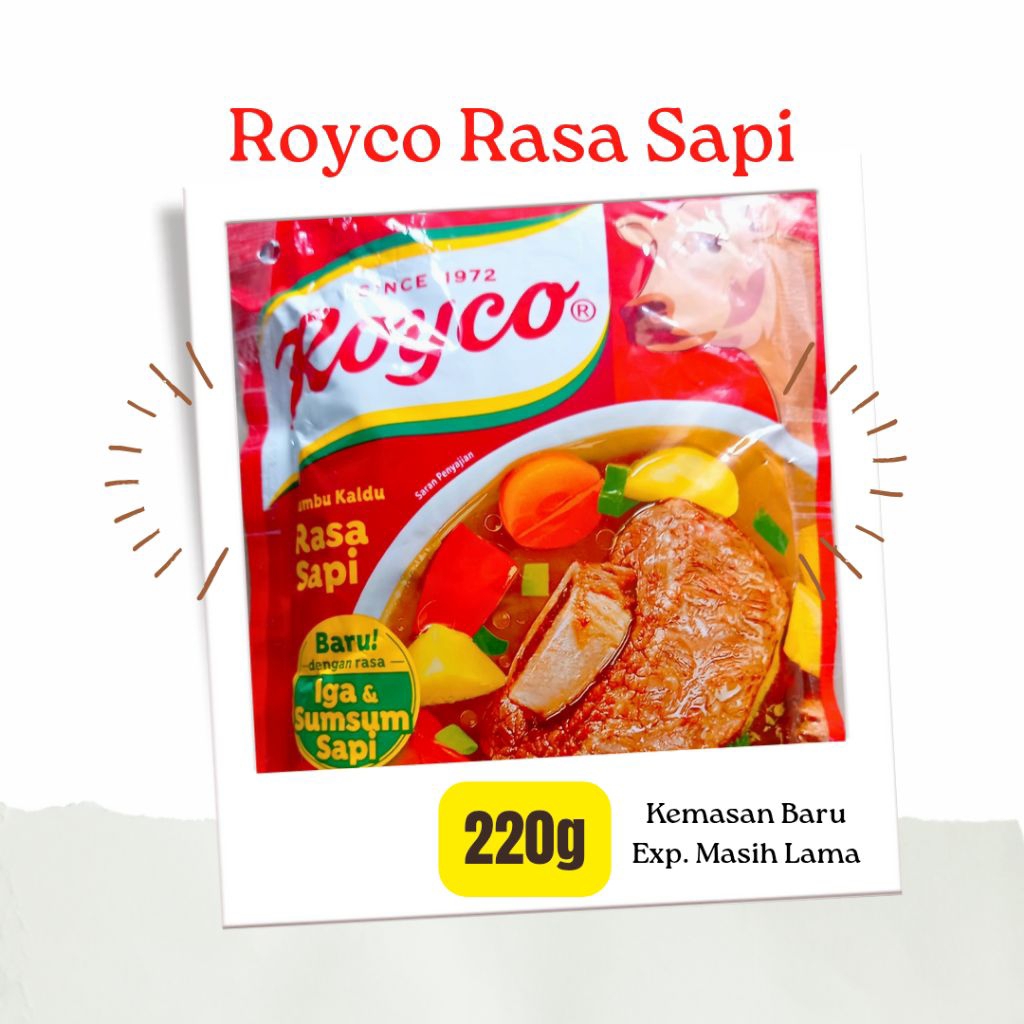 Jual Royco Bumbu Kaldu Rasa Sapi 220 gram | Shopee Indonesia