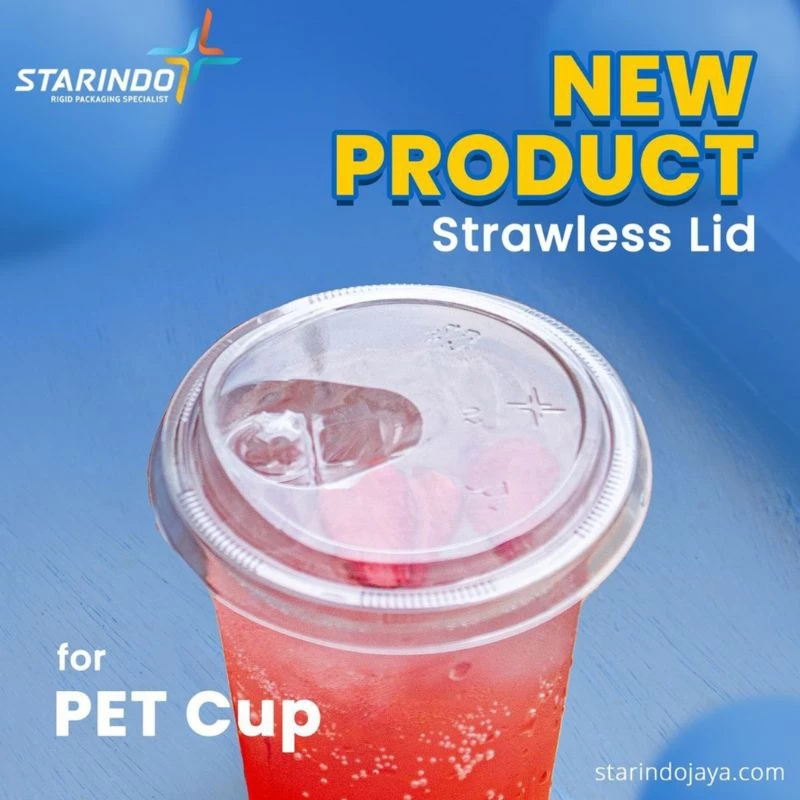 Jual Lid Strawless Starindo DB / Lid Strawless Diameter Besar / Lid ...
