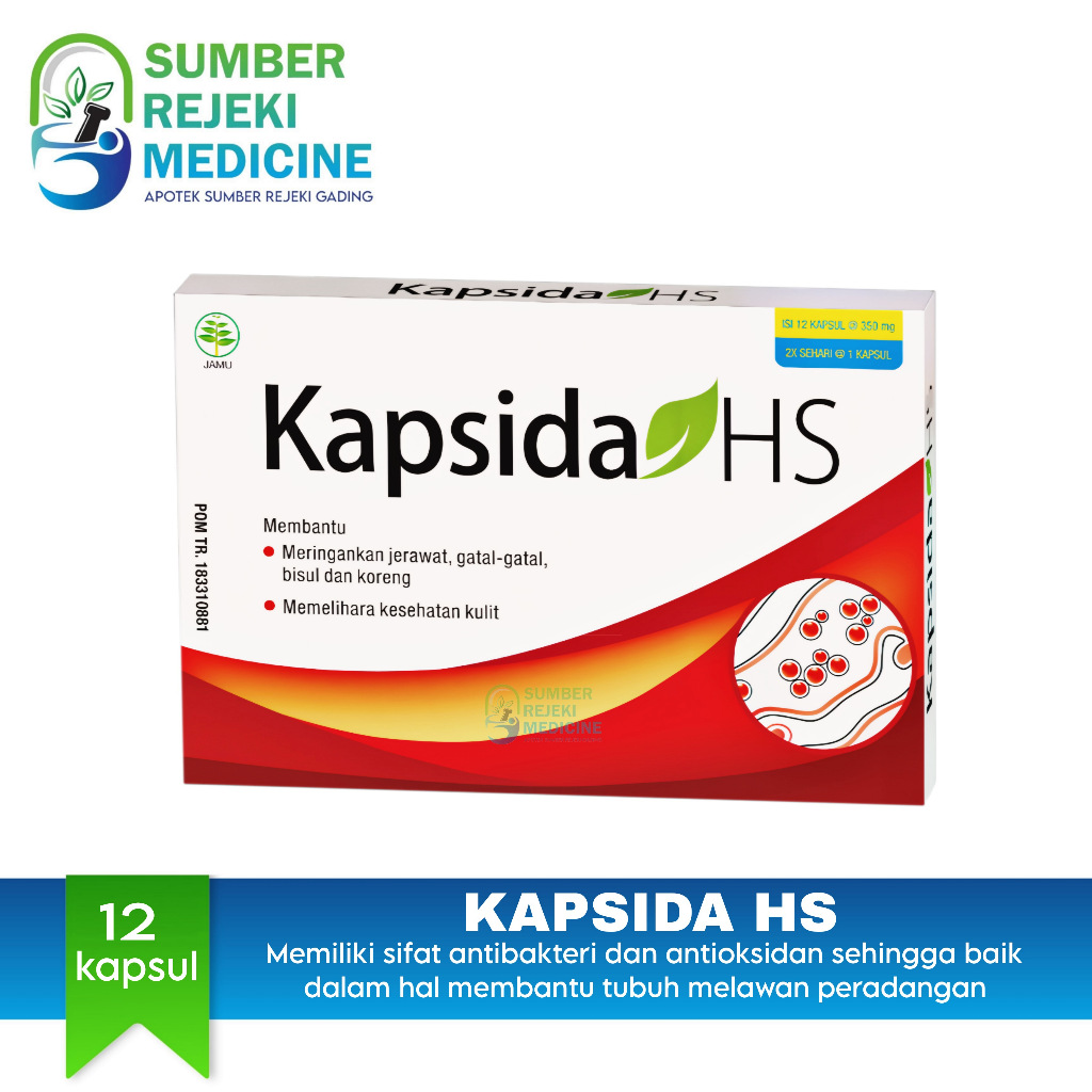 Jual Kapsida HS BOX Kesehatan Kulit 12 Kapsul | Shopee Indonesia