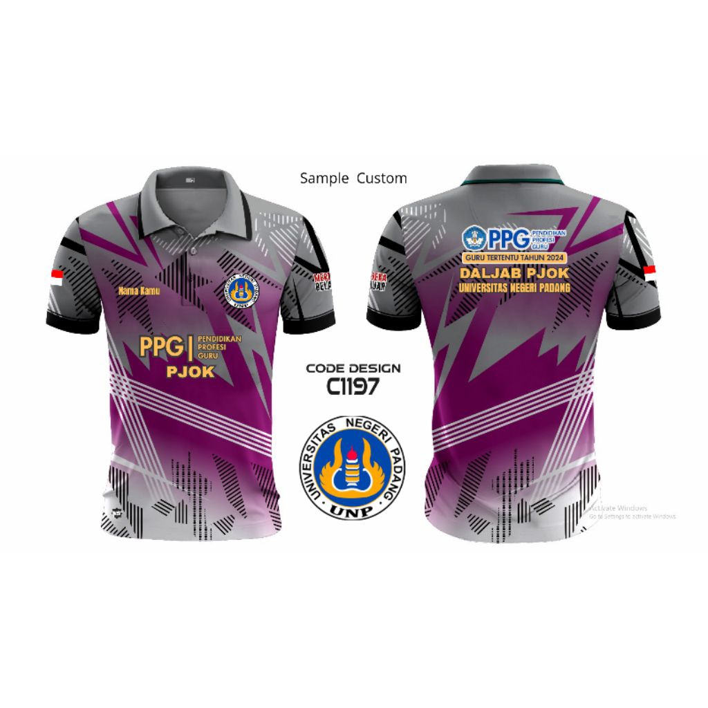 Jual Kaos Jersey Custom Seragam KKG / PPG / Guru Outdoor. Kerah Polo ...