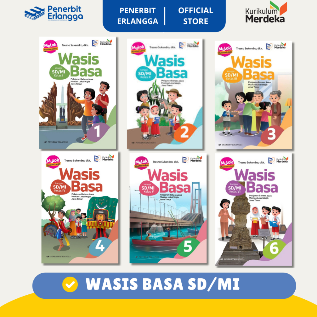 Jual [Erlangga Official] Wasis Basa (Mulok Jawa Timur) Sd/Mi Kelas 1 2 3 4 5 6 Kurikulum Merdeka ...