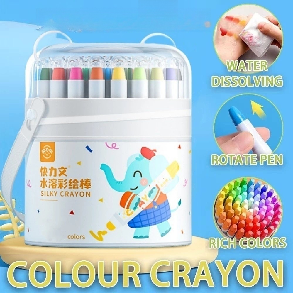 Jual Babyhome Crayon Putar Washable 24/36 Color Crayon for Kids Tidak ...