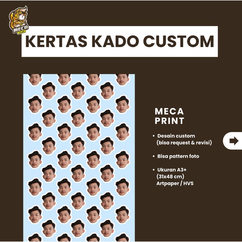 Jual KERTAS KADO CUSTOM (bebas request) | Shopee Indonesia