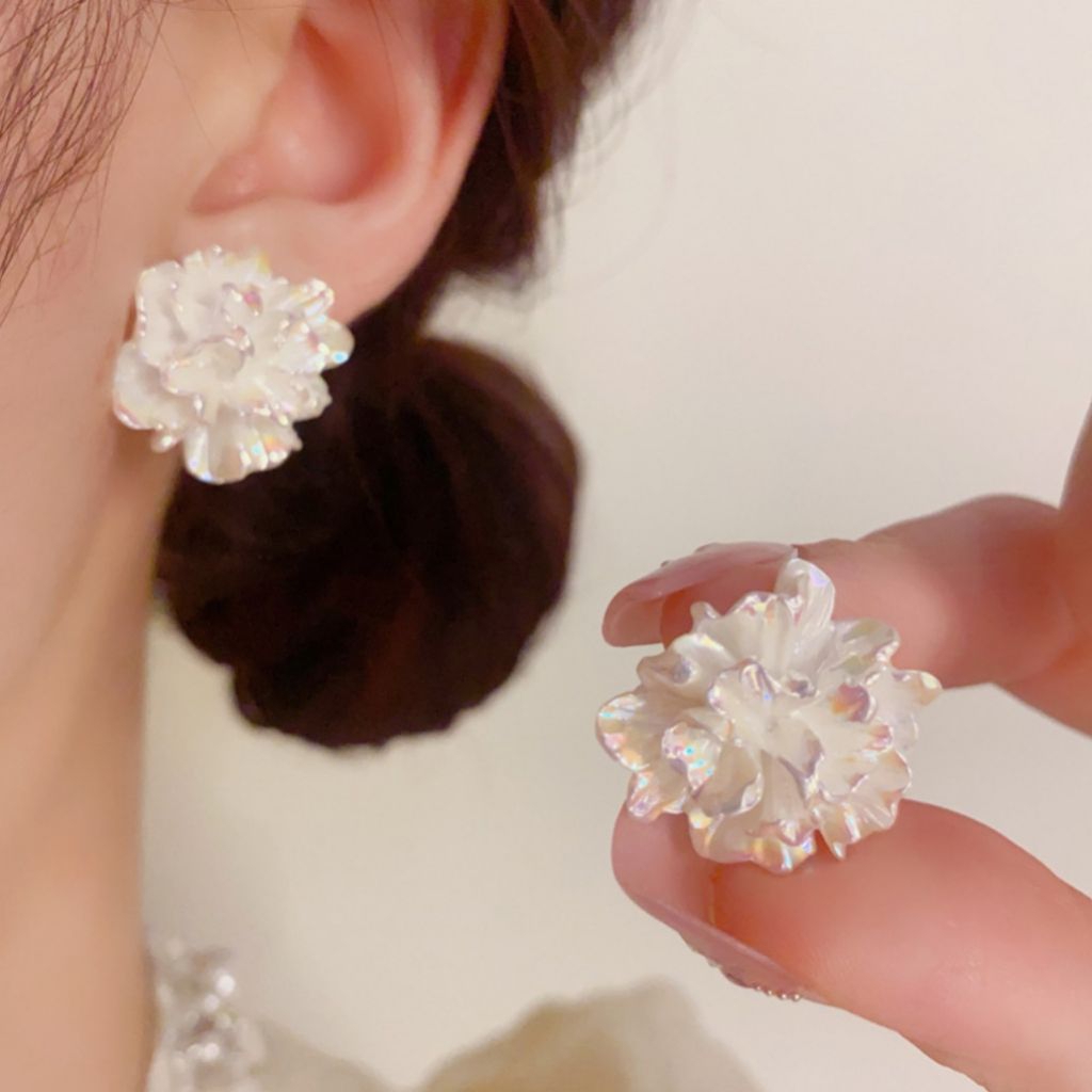 Jual EUN 925-Anting Bunga Jarum Perak s925 Korean Style Simpel ...