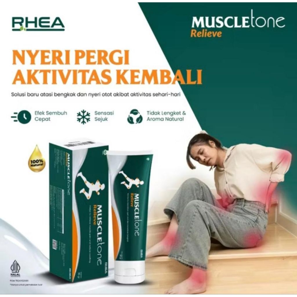 Jual RHEA MUSCLETONE RELIEVE 30GR (single) | Shopee Indonesia