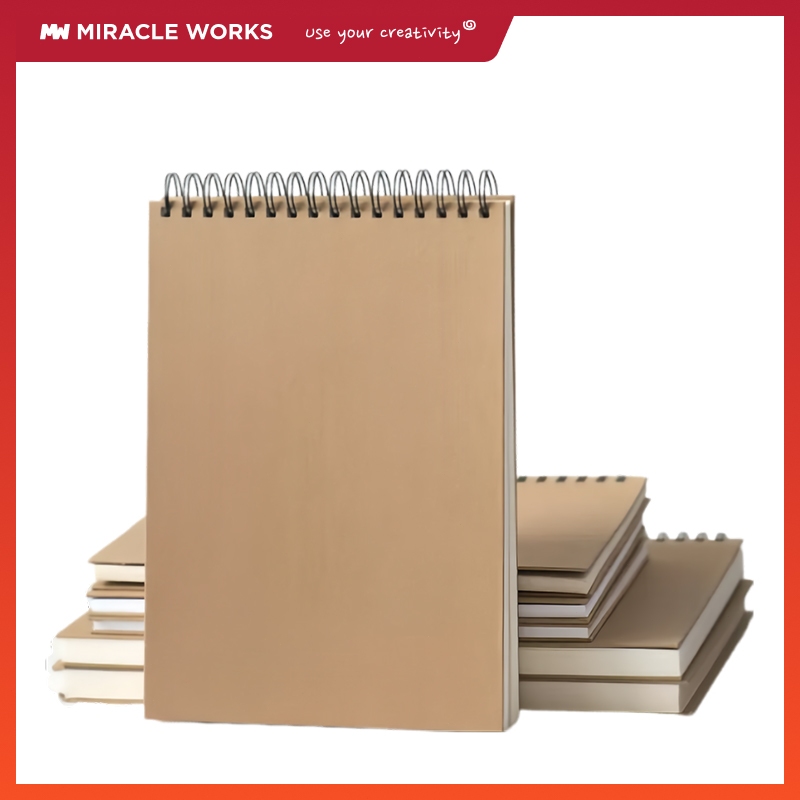 Jual MW Sketchbook A6/A5/16K/A4/8K/A3 Aesthetic Buku Gambar Vertikal Jilid Spiral 30 Lembar/60 ...
