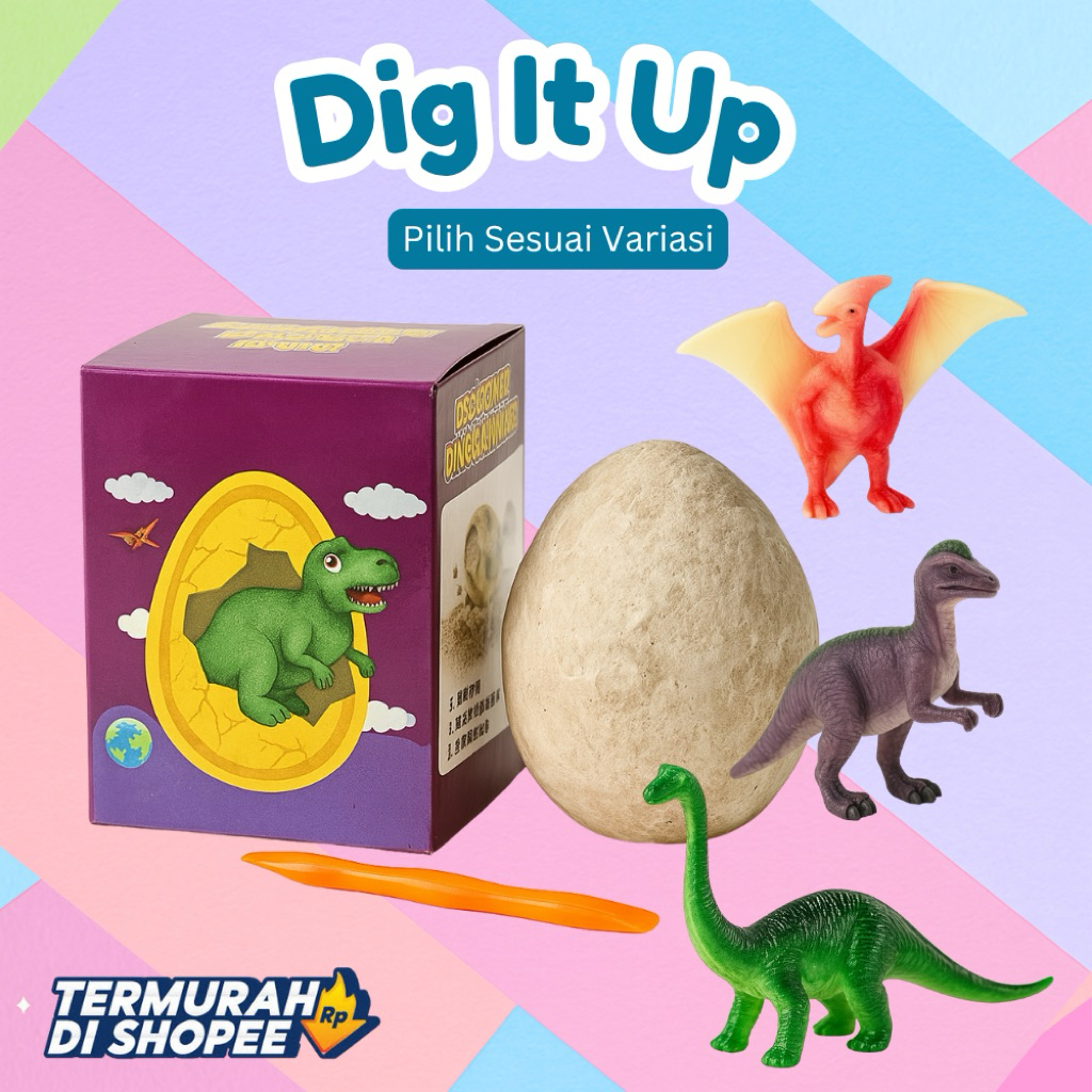 Jual [EDUFUNTOYS] Mainan DIG IT UP DINO Gali Fosil Dino UnicornTelur ...