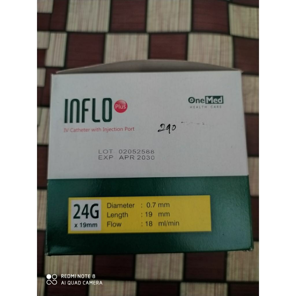 Jual INFLO IV CHATETER 24 G PLUS ONEMED BOX ISI 50 PCS | Shopee Indonesia