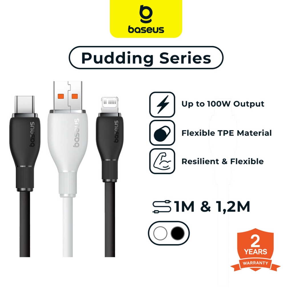 Jual Baseus Kabel Data Pudding Series Fast Charging Data Cable 1M USB to TYPE C 60W | Iphone ...