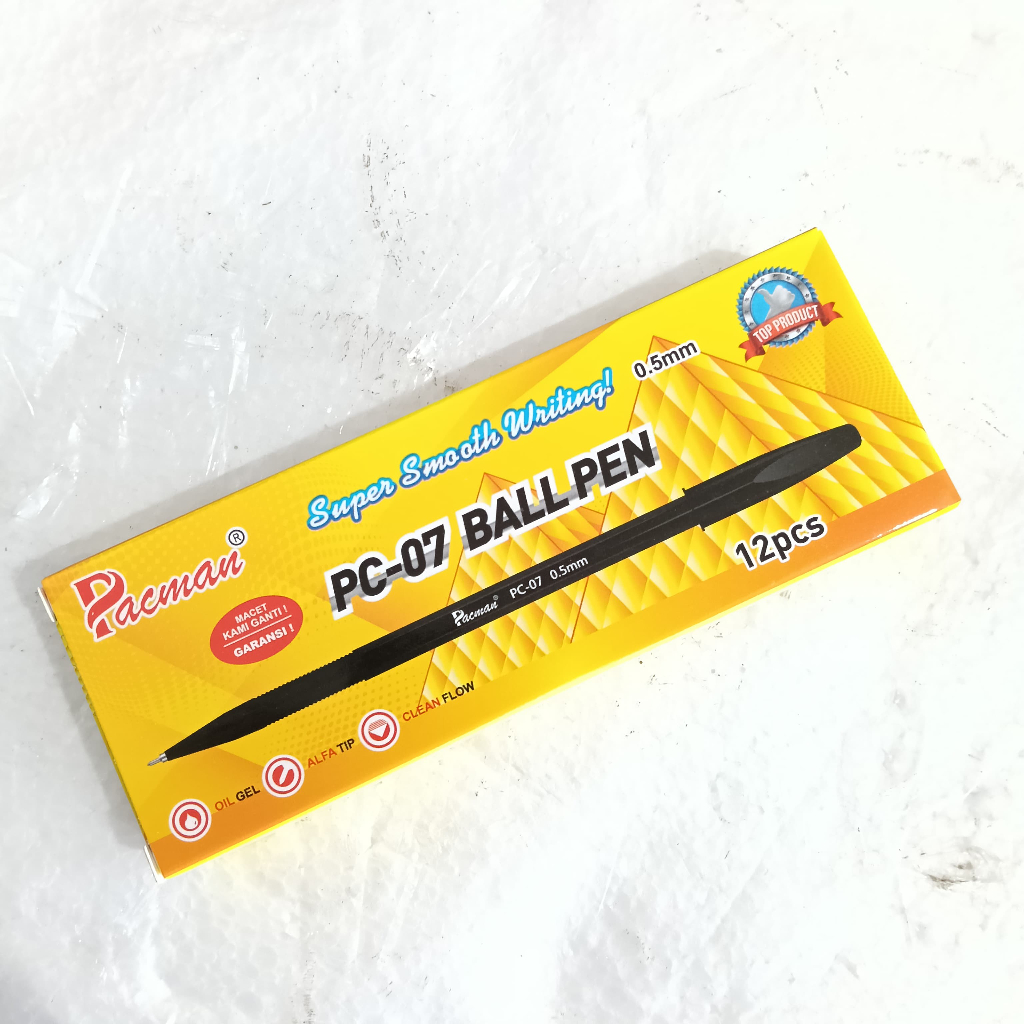 Jual 1 PAK PENA PACMAN PC-07 BALL PEN 12 PCS | Shopee Indonesia