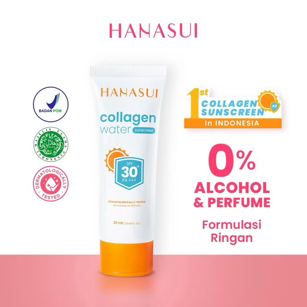 Jual SUNSCREEN HANASUI COLLAGEN WATER SPF 30 PA+++ | Shopee Indonesia