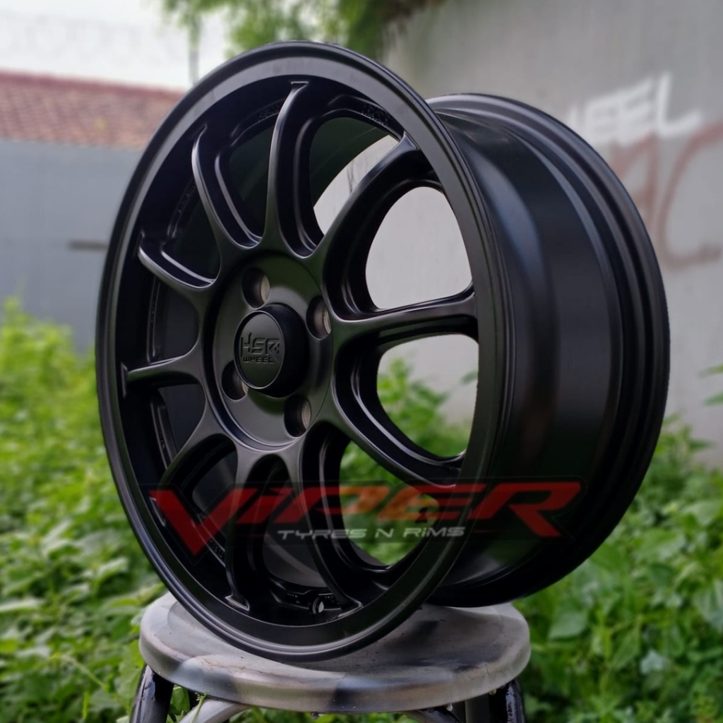 Jual Velg Mobil R16 HSR Zero Pcd 4x100 Black - Pelek Mobil Racing Model ...