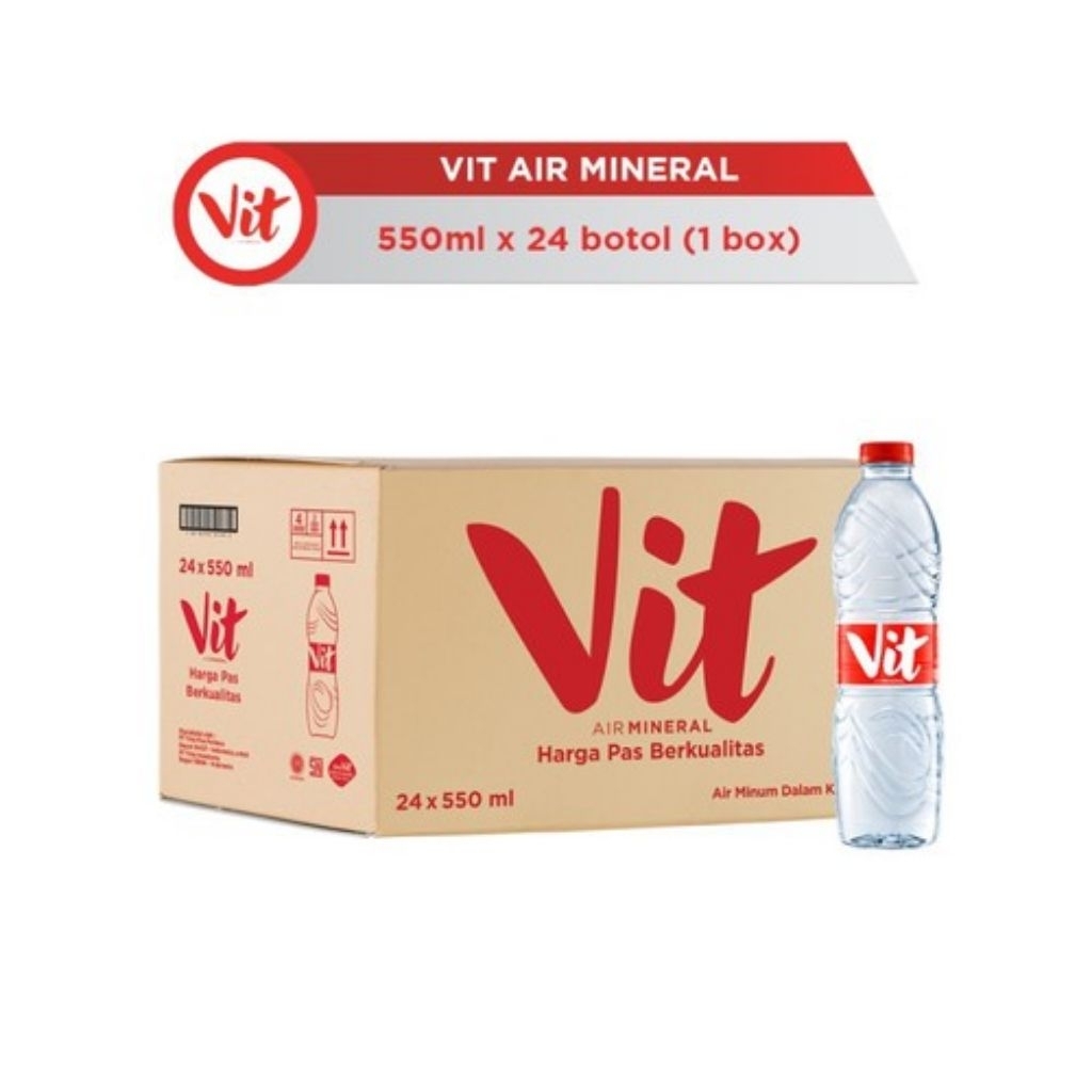 Jual Air Mineral VIT 550 ML (24 pcs) | Shopee Indonesia