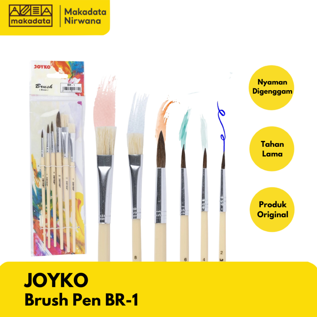 Jual JOYKO BRUSH PEN/KUAS LUKIS BR-1 (1 SET) | Shopee Indonesia