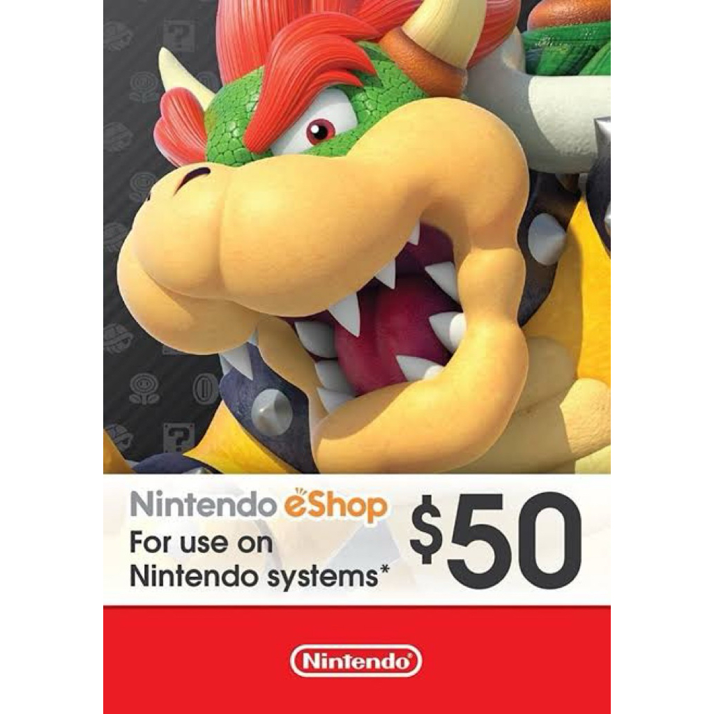 Jual Nintendo Gift Card $50 All Consoles | Shopee Indonesia