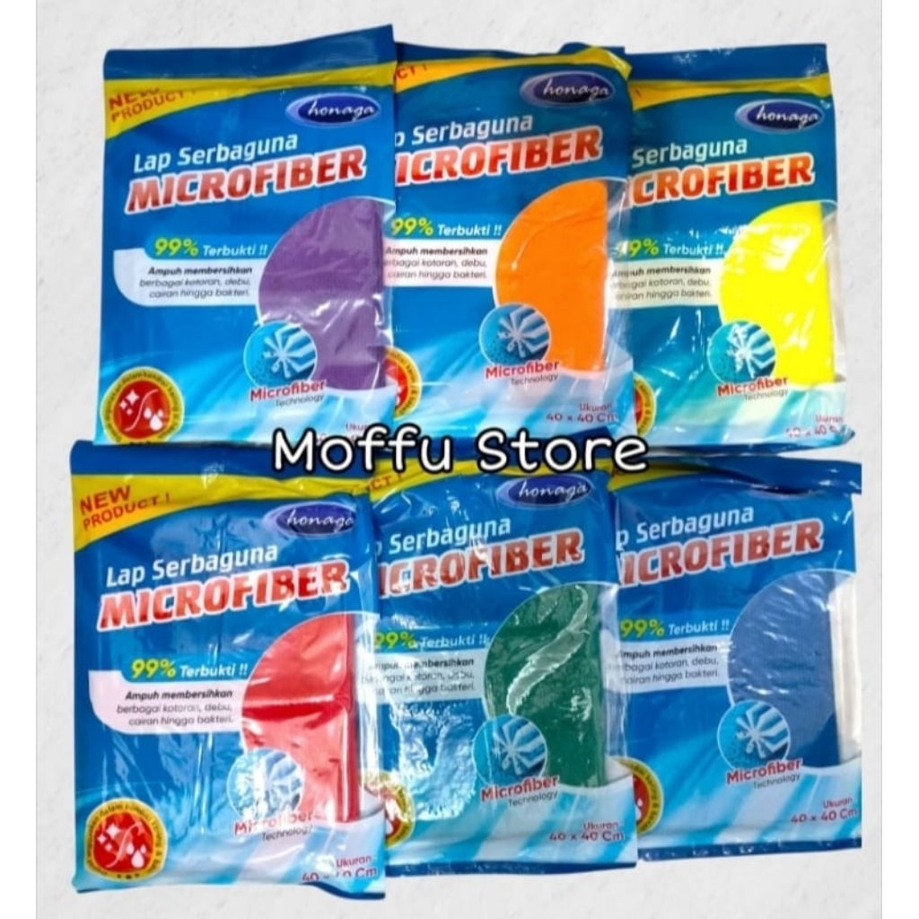 Jual Lap Kain Microfiber Honaga Serbaguna Lembut 40x40cm 320GSM Dapur ...