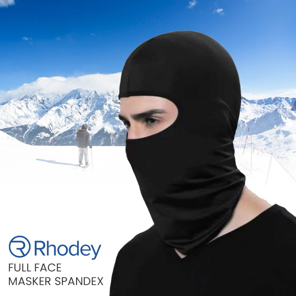 Jual Rhodey Masker Full Face Balaclava Spandex Riding Mask - Black ...