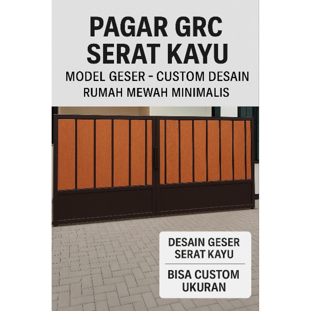 Jual Pagar GRC Serat Kayu Model Geser – Custom Desain Rumah Mewah ...