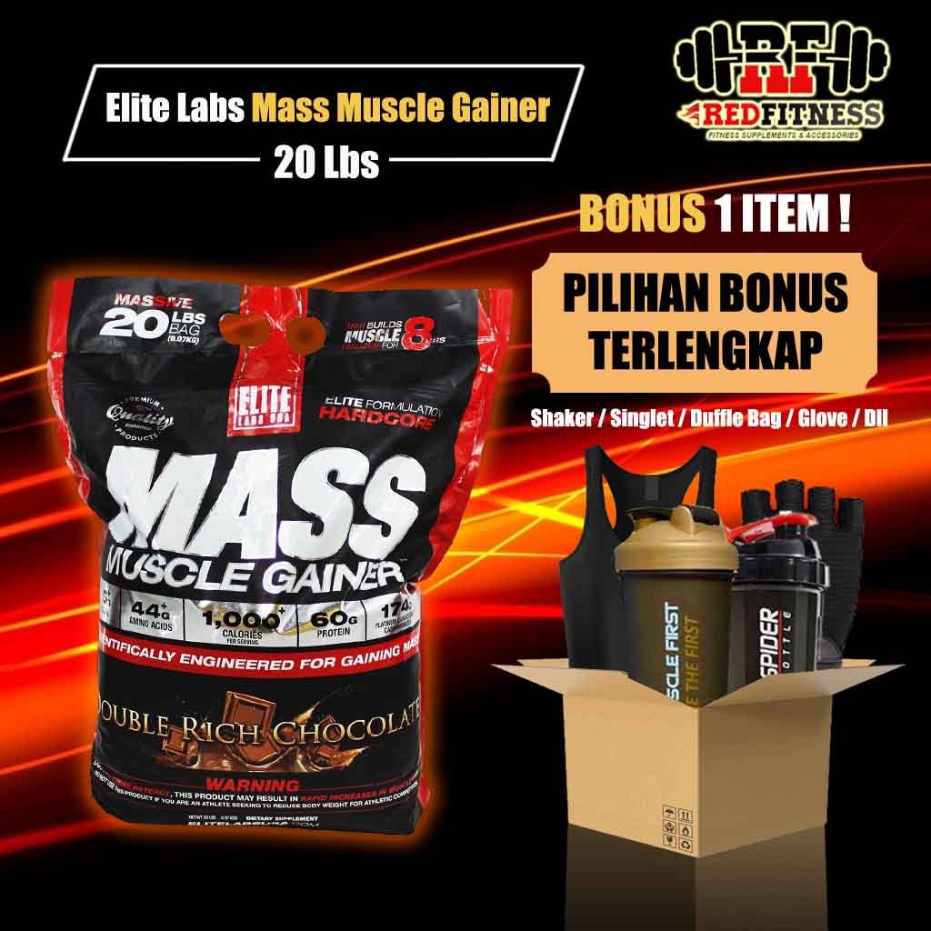 Jual ELITE LABS MASS MUSCLE GAINER 20 lbs / Elitelabs Gainer 20 lb BPOM ...