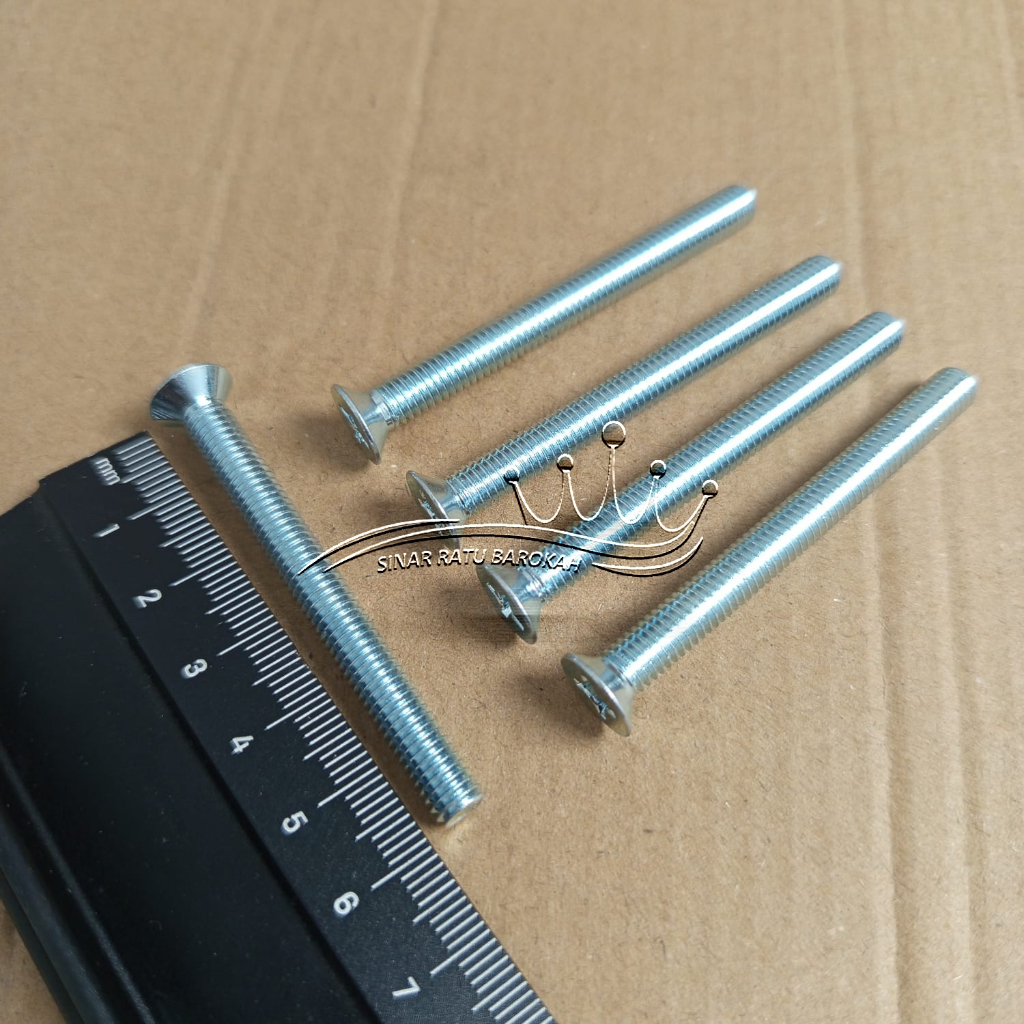 Jual BAUT JF M6X60 M6 X 60 PANJANG 6CM 6 CM 60MM 60 MM BAUD 10 FLAT ...