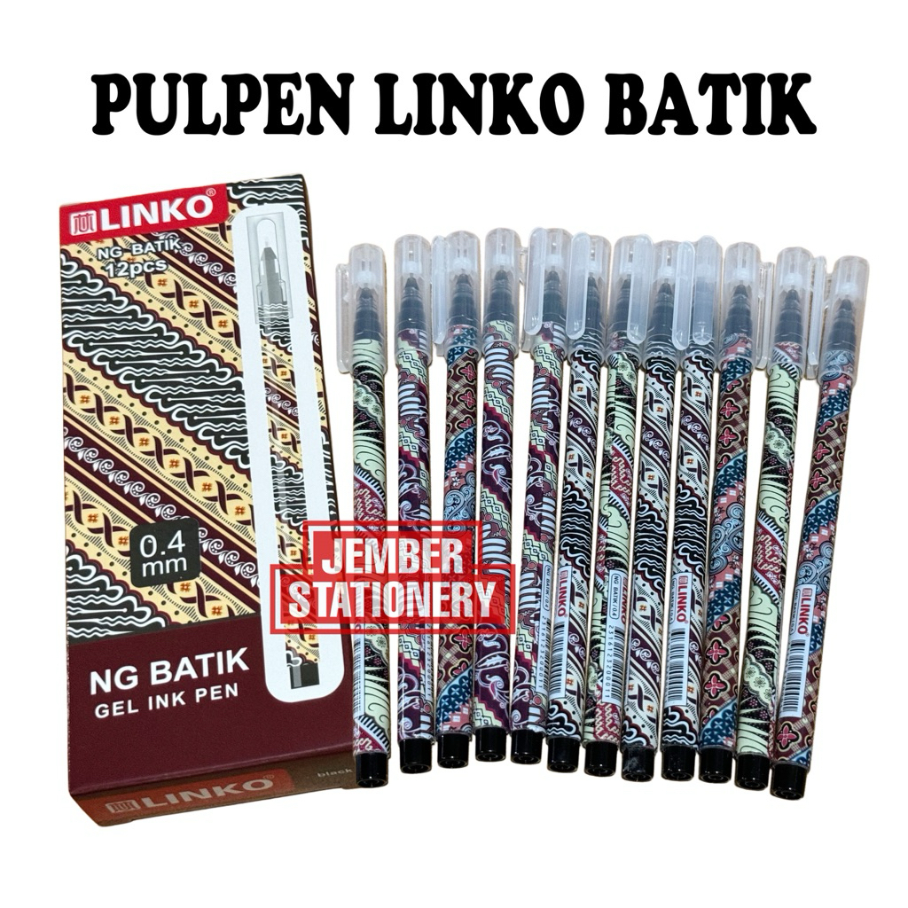 Jual (12pcs) Pulpen Linko Batik | Shopee Indonesia