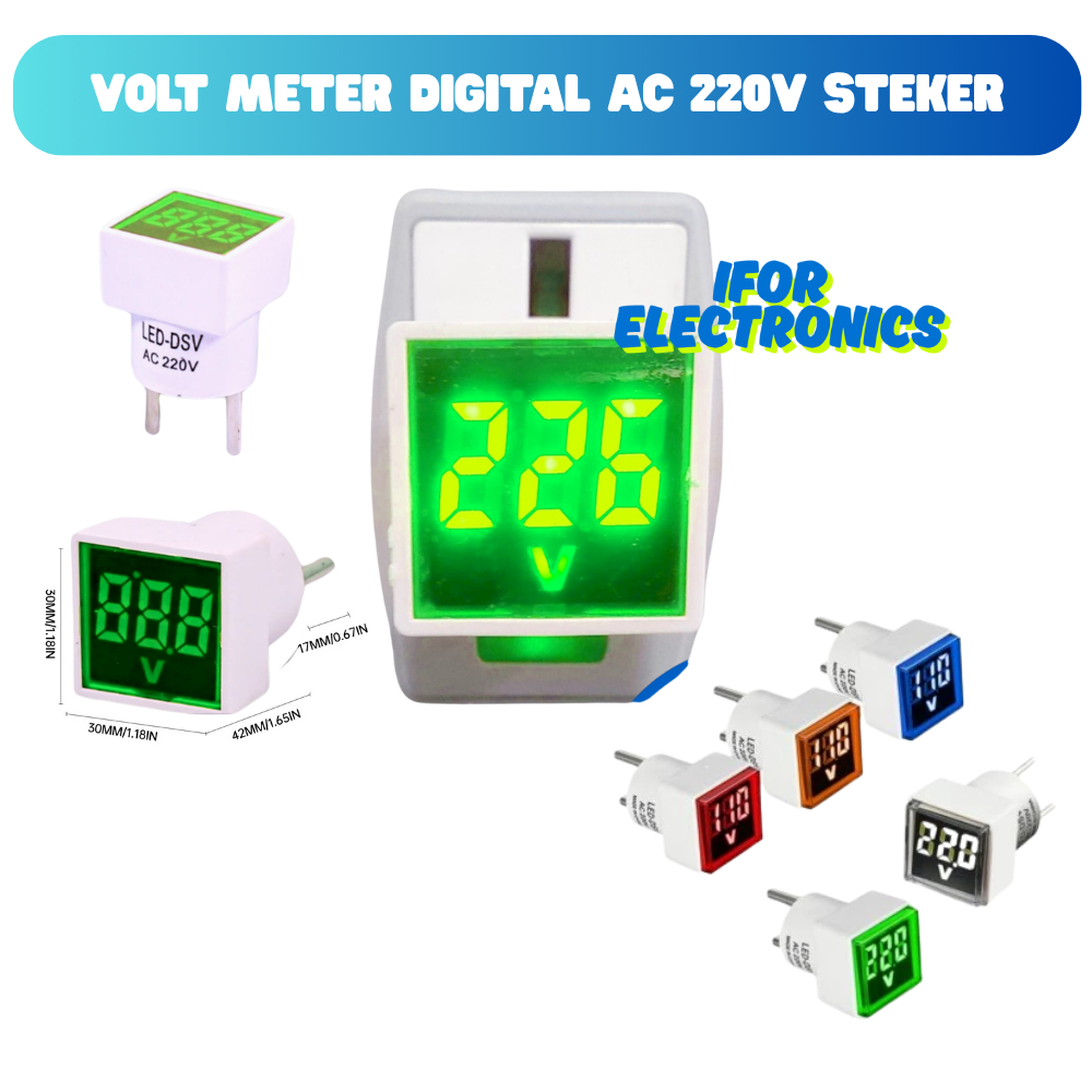 Jual VOLTMETER COLOK VOLT METER DIGITAL ALAT PENGUKUR VOLTASE TEGANGAN ...