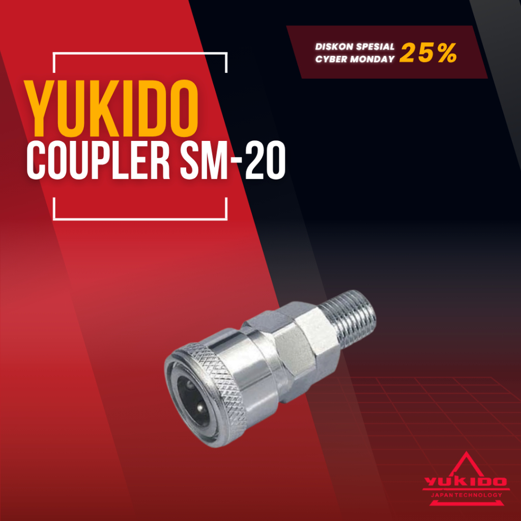 Jual YUKIDO Quick Coupler SM-20 Connector Angin Neple Kompresor ...