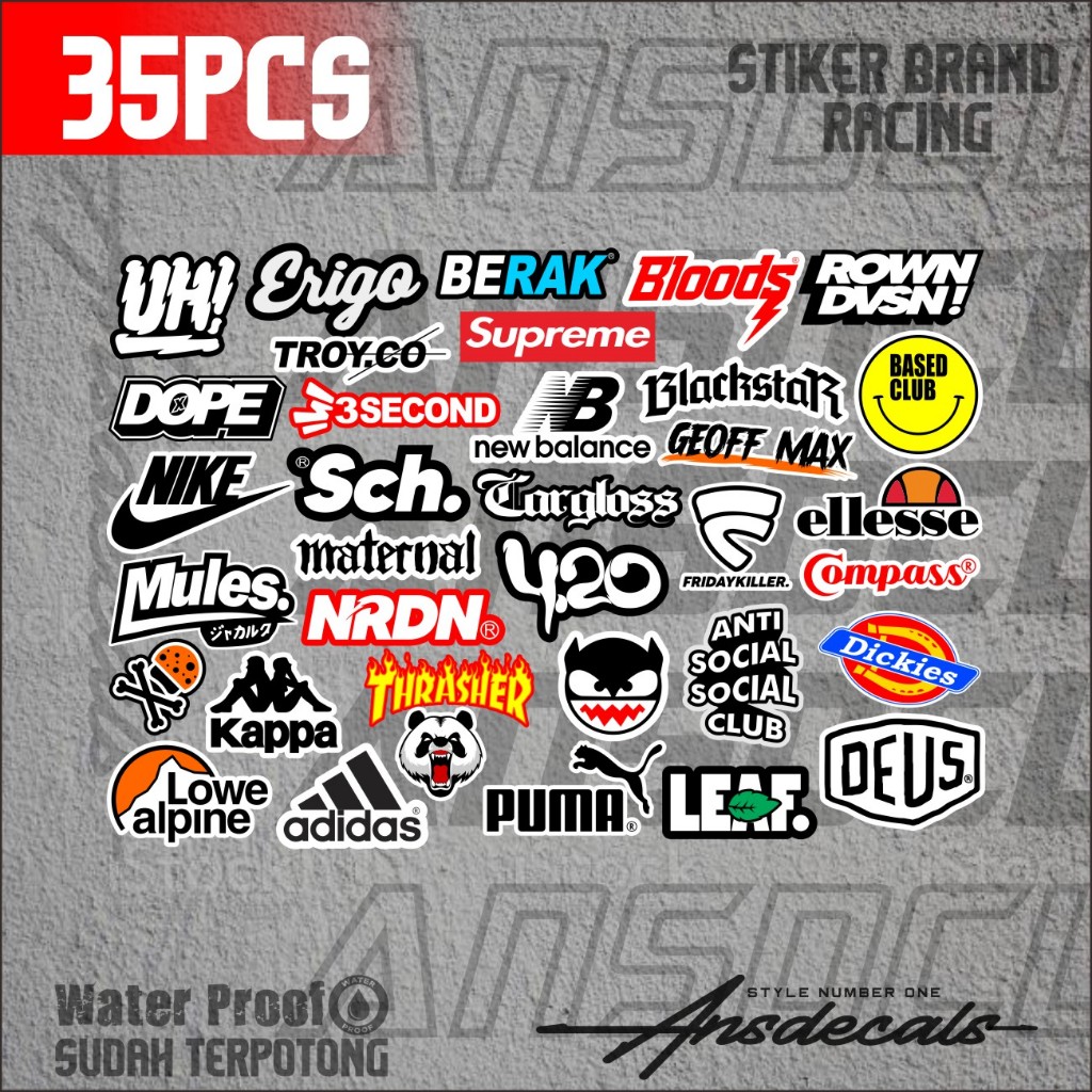 Jual stiker pack paket isi 35pcs paket pilihan kata - kata vintage gaul ...