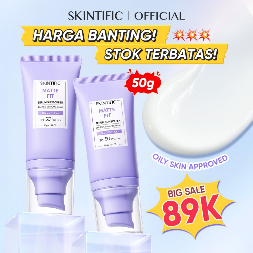 Jual [Offical Outlets] 50ml SALE 99K - SKINTIFIC Matte Fit Serum ...