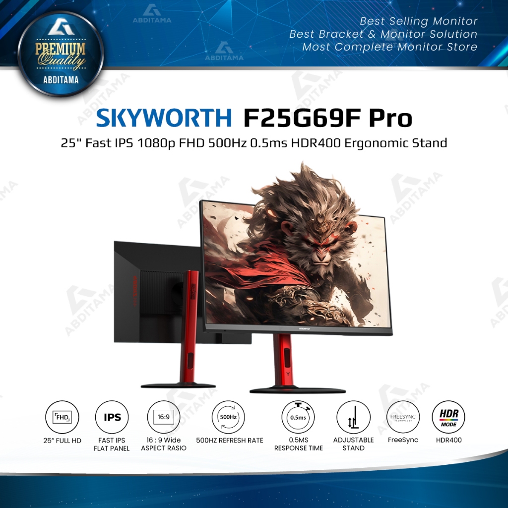 Jual Monitor LED Skyworth F25G69F Pro 25" Fast IPS 1080p FHD 500Hz 0 ...