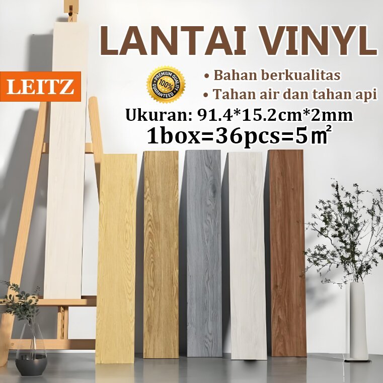 Jual LEITZ - （1 box/36pcs） Lantai Vinyl Vinyl Stiker Lantai Kayu Stiker ...