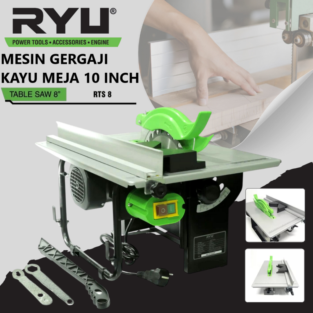 Jual RYU Table Saw 8 Inch RTS 8 Mesin Gergaji Kayu Meja RTS8 600Watt ...