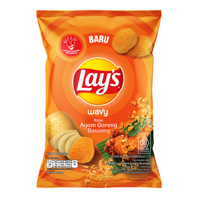 Jual Lay's Wavy Keripik Kentang Rasa Ayam Goreng Bawang 31 g | Shopee ...