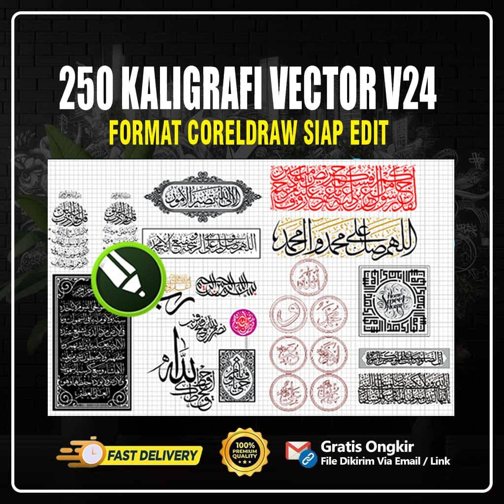 Jual 250 Kaligrafi Vector v2 CDR v24 CorelDraw | Shopee Indonesia