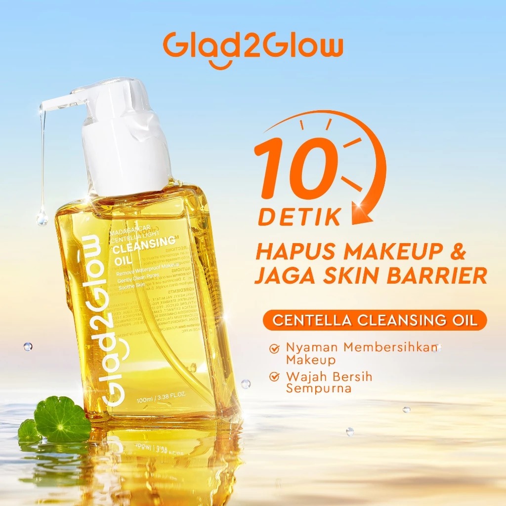 Jual Glad2Glow Madagascar Centella Light Cleansing Oil 100ml/200ml ...