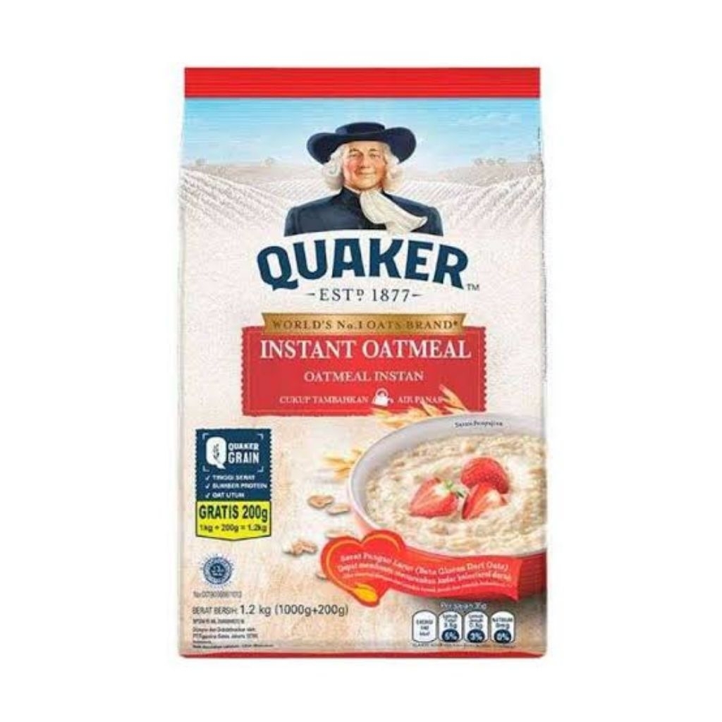 Jual QUAKER Instant Oatmeal 1.2 kg | Shopee Indonesia