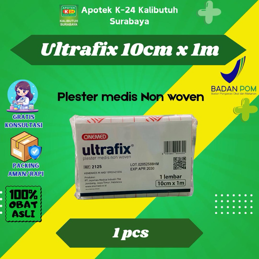 Jual ULTRAFIX 10cm x 1m Plester Luka warna putih | Shopee Indonesia