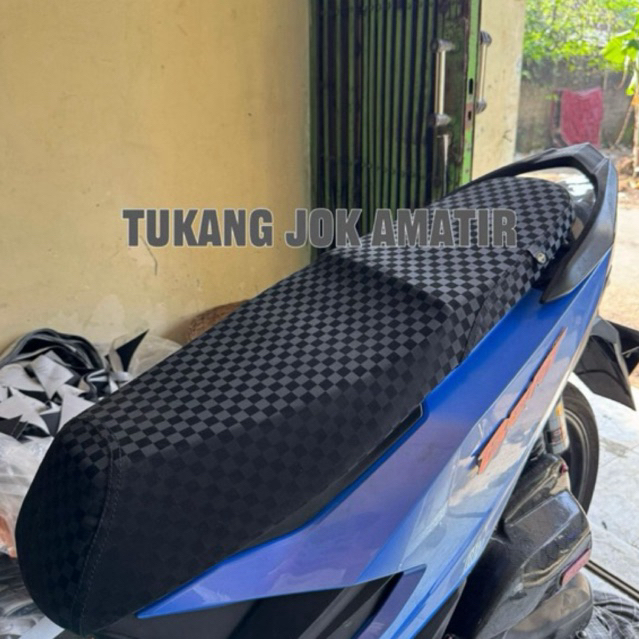 Jual Kulit Jok Motor Motif Catur Sarung Jok Motor Jahitan Motif Catur ...