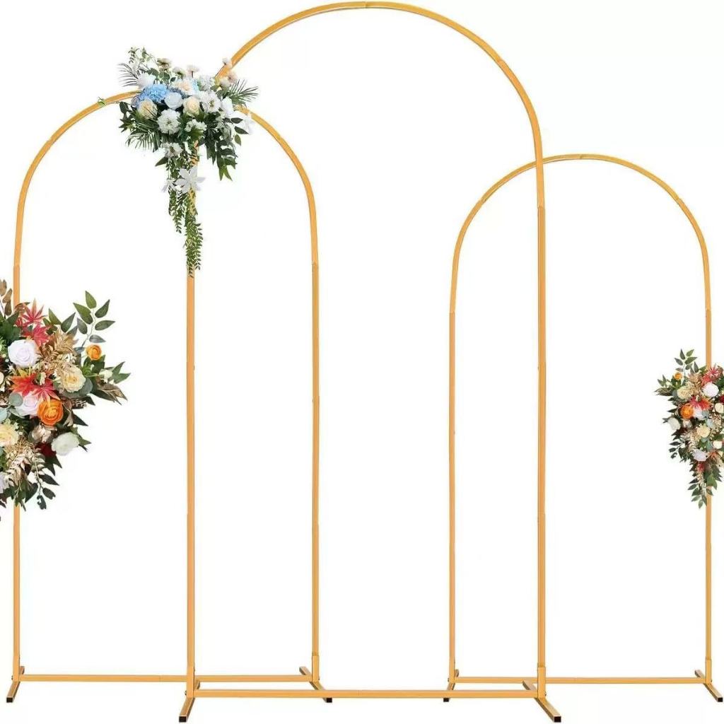 Jual 1 set=3pcs Wedding arches iron pipe n-shaped flower stands wedding ...