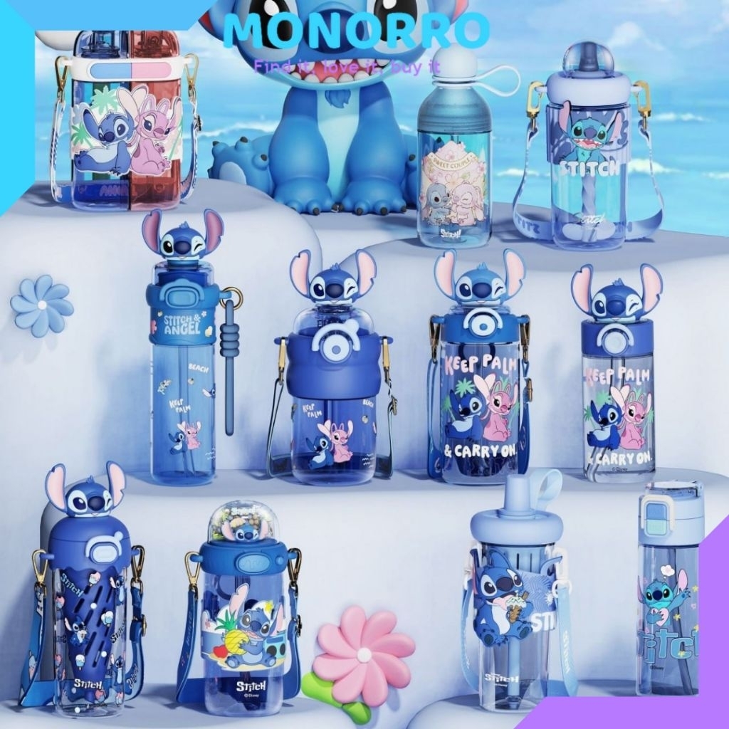 Jual ORI Botol Minum Stitch Tritan Stainless Teguk Sedotan Stitch ...